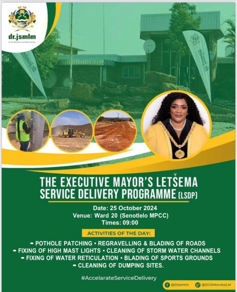 THE EXECUTIVE MAYOR’S LETSEMA SERVICE DELIVERY PROGRAMME (LSDP) | Dr JS ...